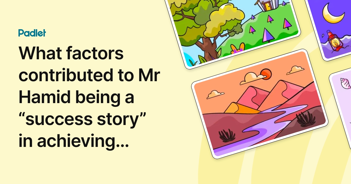 What factors contributed to Mr Hamid being a “success story” in ...