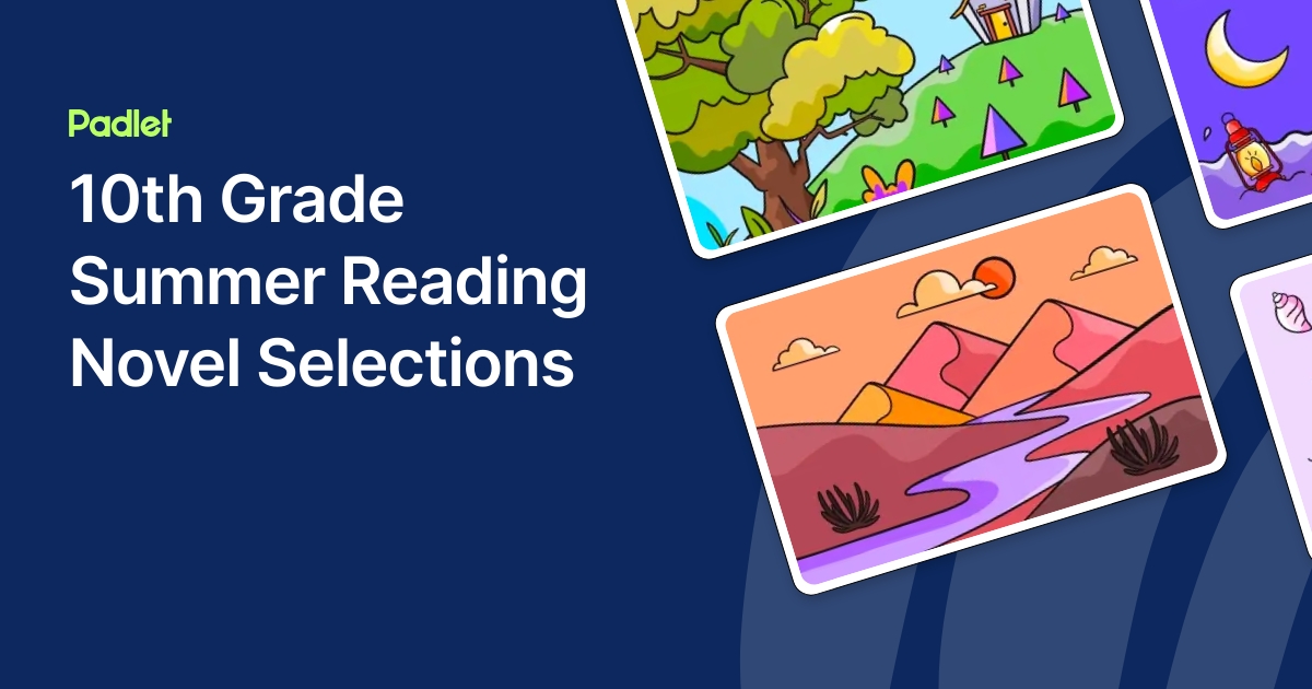10th Grade Summer Reading Novel Selections
