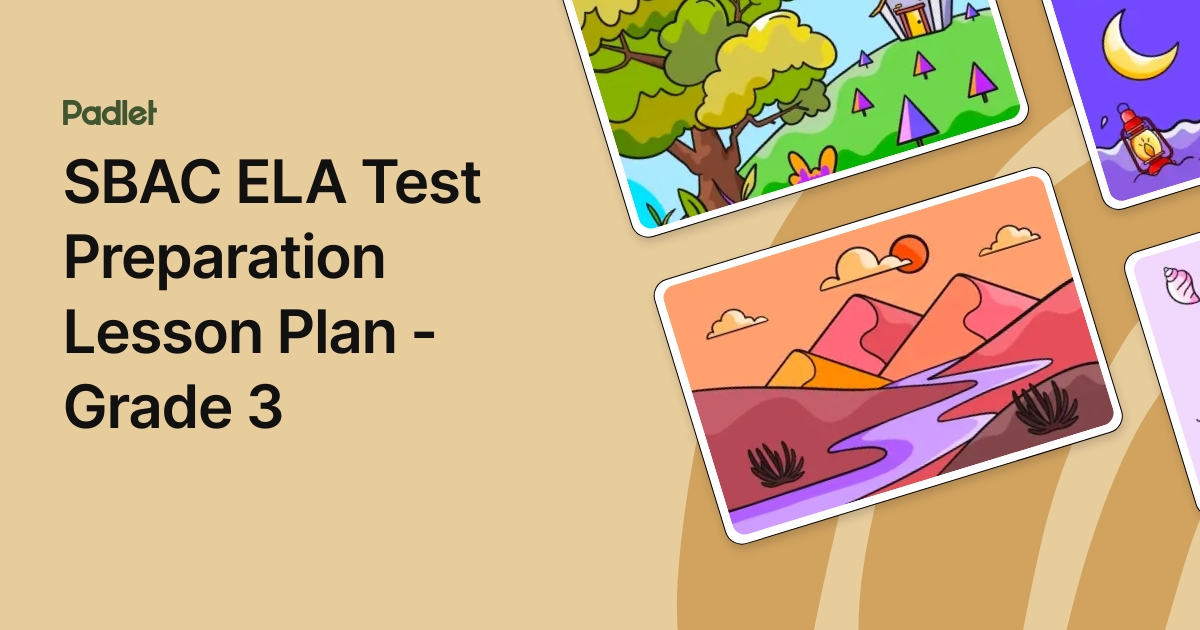 SBAC ELA Test Preparation Lesson Plan - Grade 3