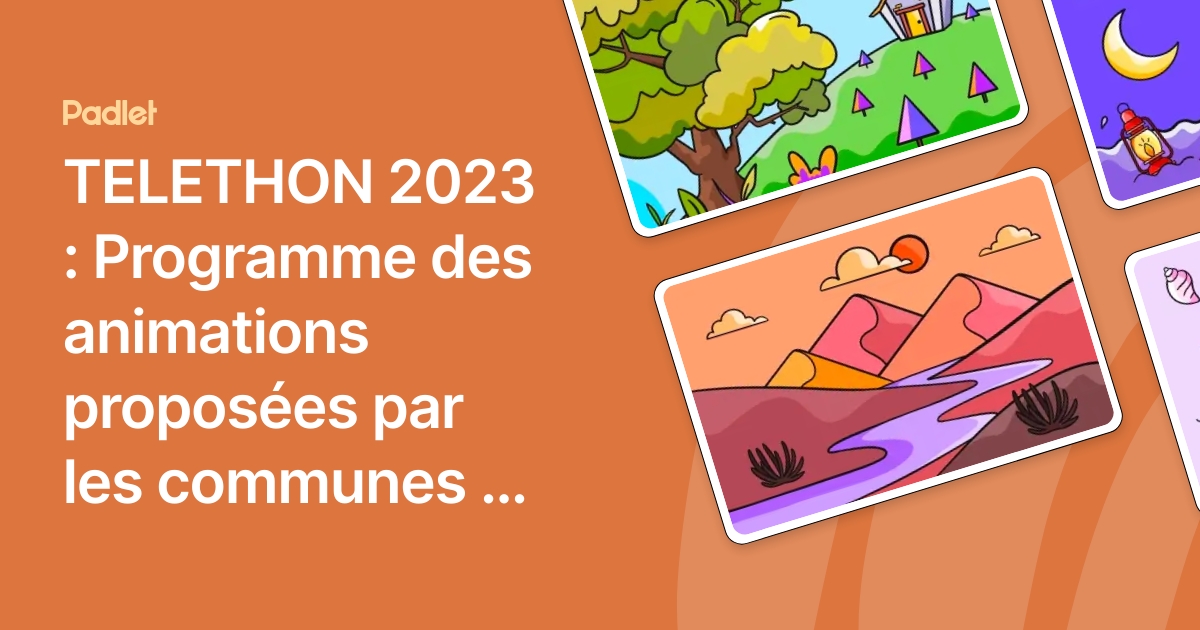 TELETHON 2023 : Programme des animations proposées par les communes du ...