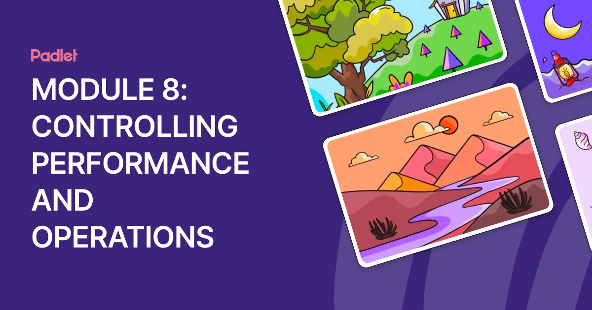 MODULE 8: CONTROLLING PERFORMANCE AND OPERATIONS