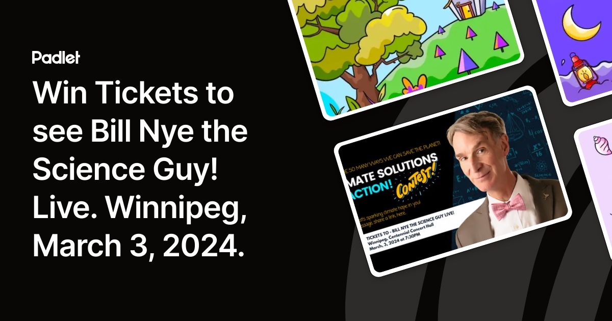 Win Tickets to see Bill Nye the Science Guy! Live. Winnipeg, March 3, 2024.