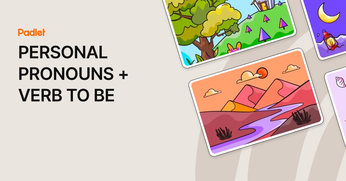 PERSONAL PRONOUNS + VERB TO BE