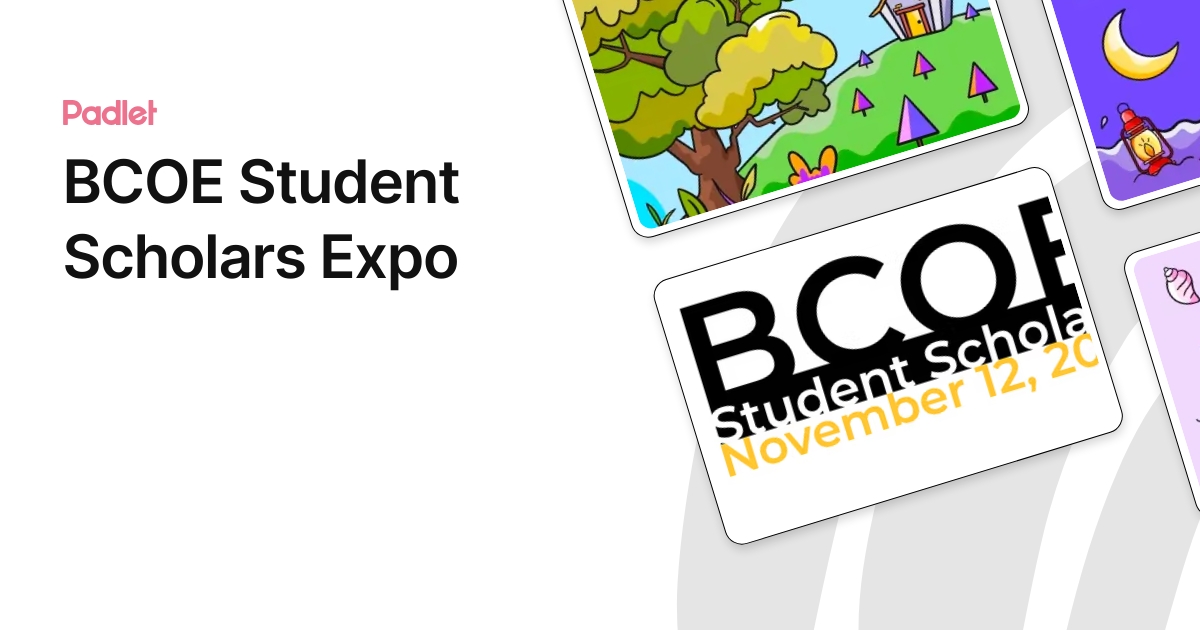 BCOE Student Scholars Expo
