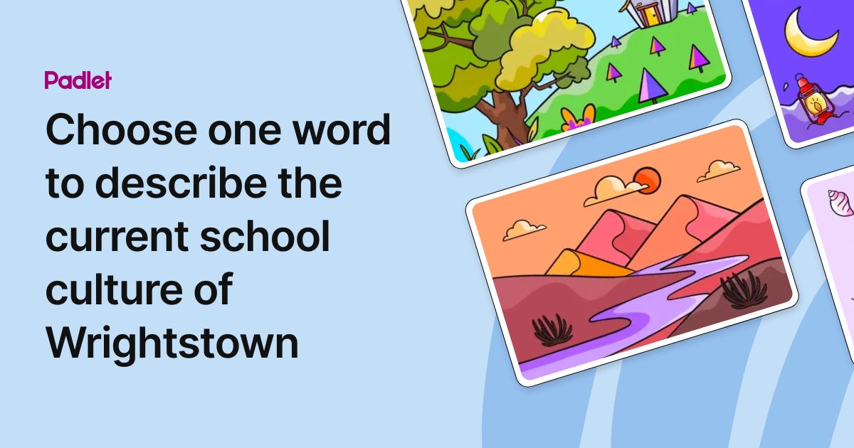 Choose one word to describe the current school culture of Wrightstown