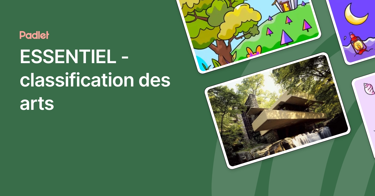 ESSENTIEL - classification des arts