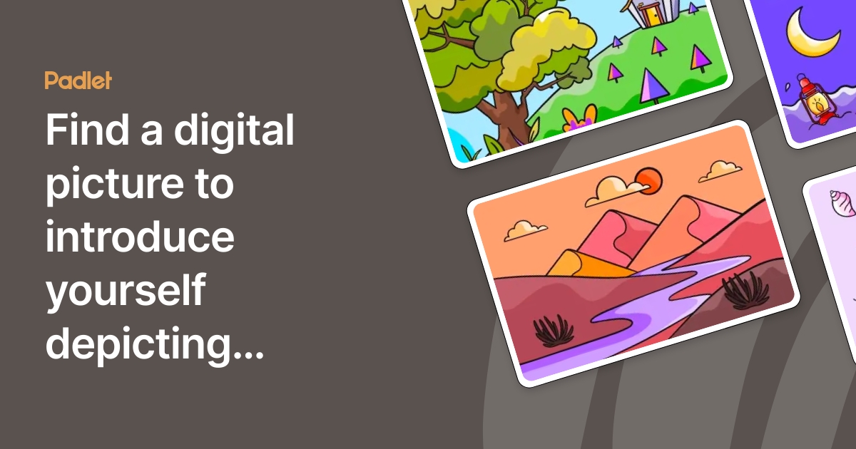 Find a digital picture to introduce yourself depicting industry and ...