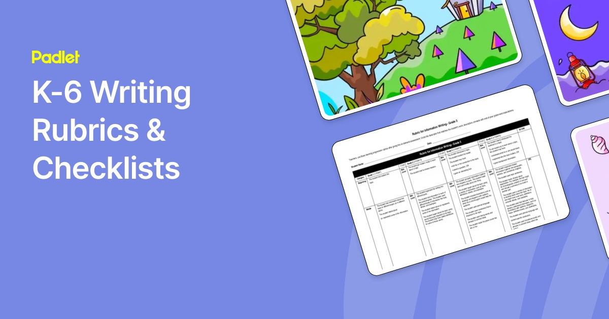 K-6 Writing Rubrics & Checklists