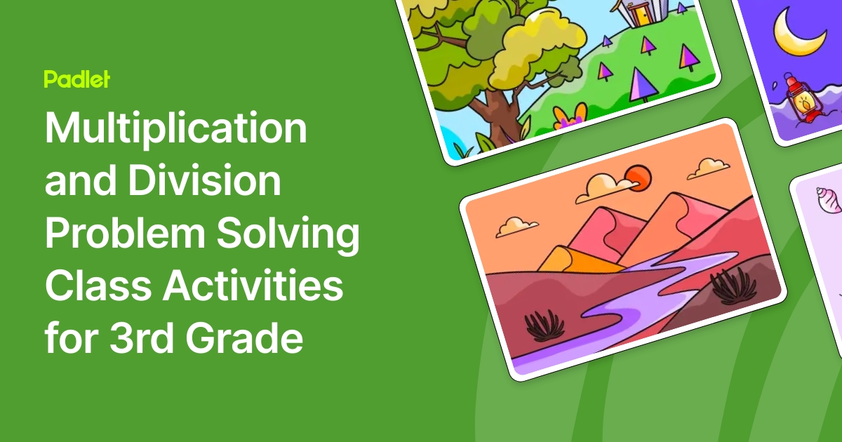 Multiplication and Division Problem Solving Class Activities for 3rd Grade