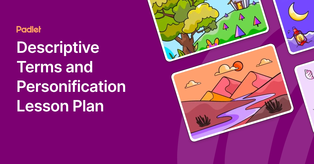 Descriptive Terms and Personification Lesson Plan