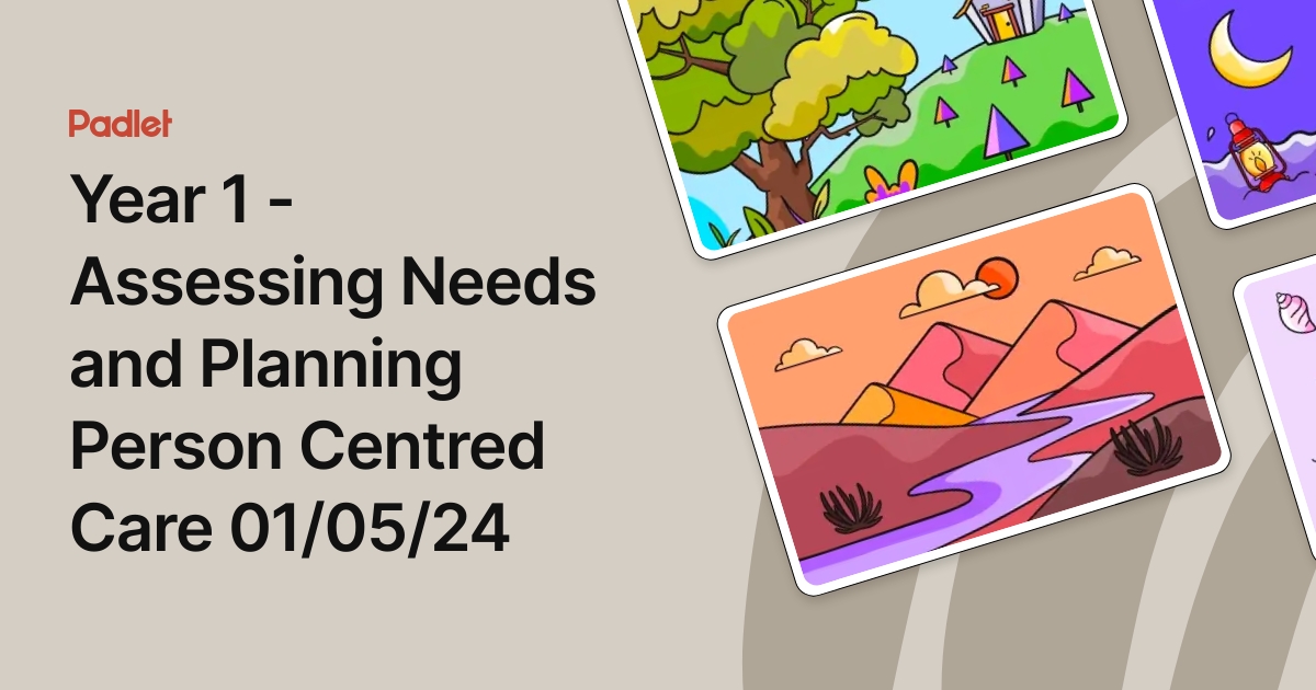 Year 1 - Assessing Needs and Planning Person Centred Care 01/05/24