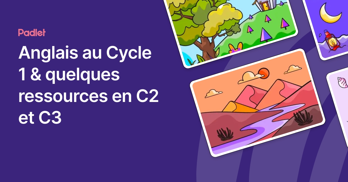Anglais au Cycle 1 & quelques ressources en C2 et C3