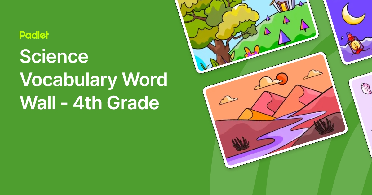 Science Vocabulary Word Wall - 4th Grade