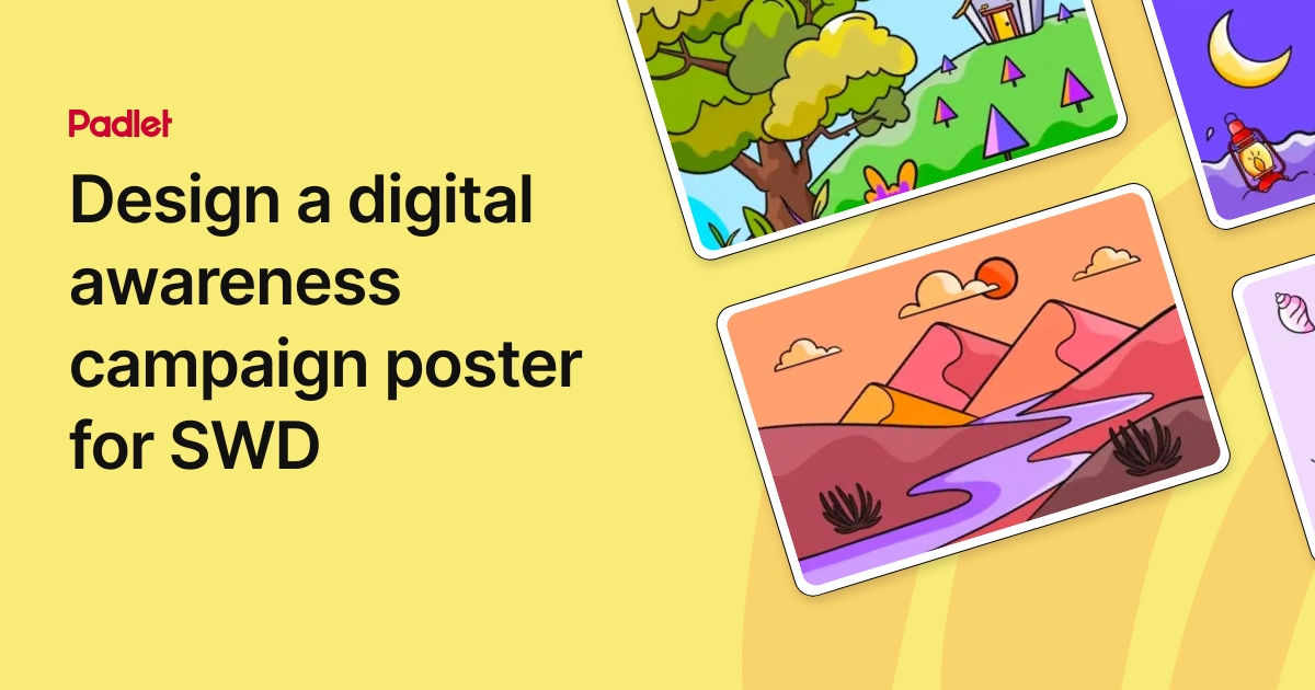 Design a digital awareness campaign poster for SWD