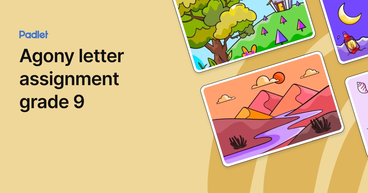 Agony letter assignment grade 9