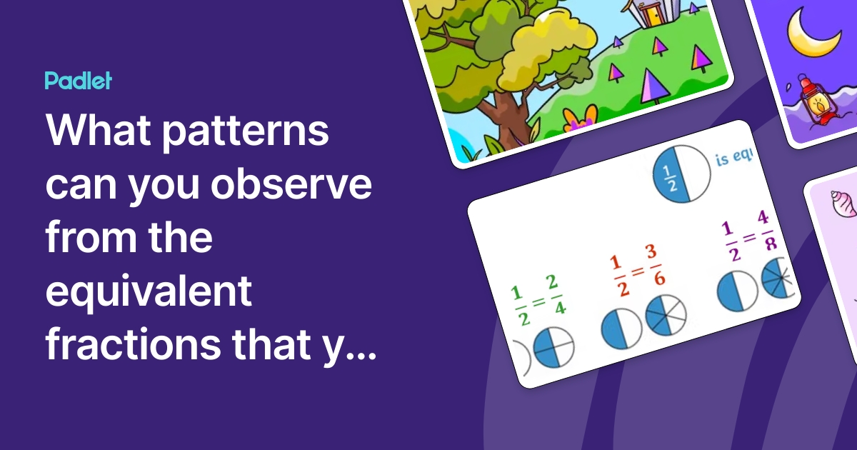 What patterns can you observe from the equivalent fractions that you ...