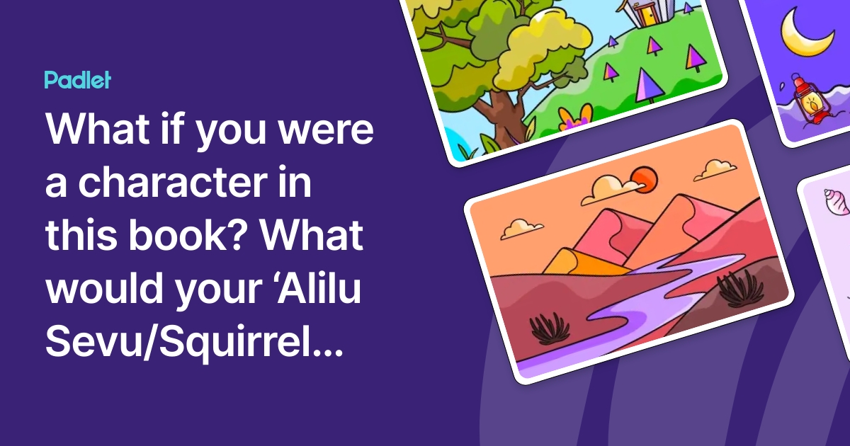 What if you were a character in this book? What would your ‘Alilu Sevu ...