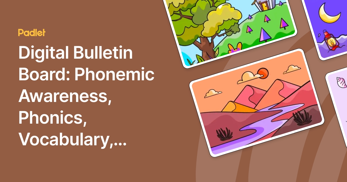 Digital Bulletin Board: Phonemic Awareness, Phonics, Vocabulary ...