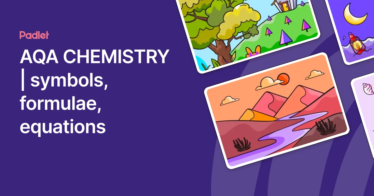 AQA CHEMISTRY | symbols, formulae, equations