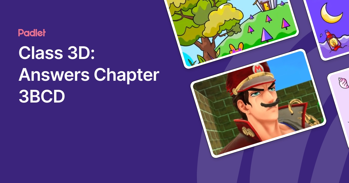 Class 3D: Answers Chapter 3BCD