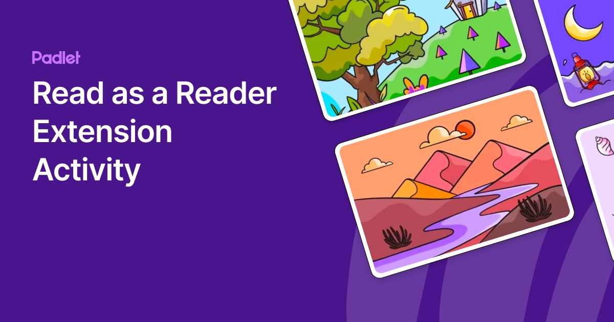 Read as a Reader Extension Activity