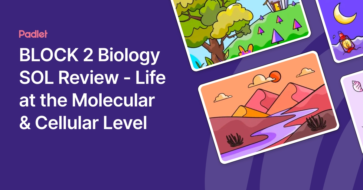 BLOCK 2 Biology SOL Review - Life at the Molecular & Cellular Level