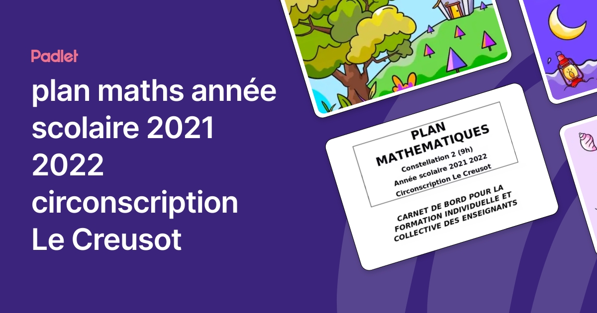 plan maths année scolaire 2021 2022 circonscription Le Creusot