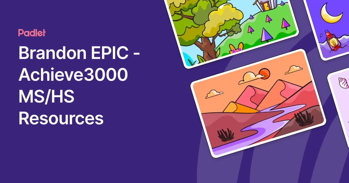 Brandon EPIC - Achieve3000 MS/HS Resources