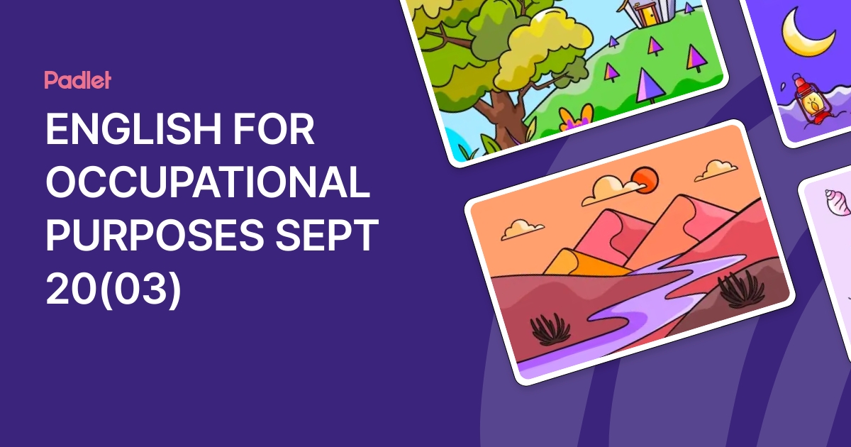 ENGLISH FOR OCCUPATIONAL PURPOSES SEPT 20(03)