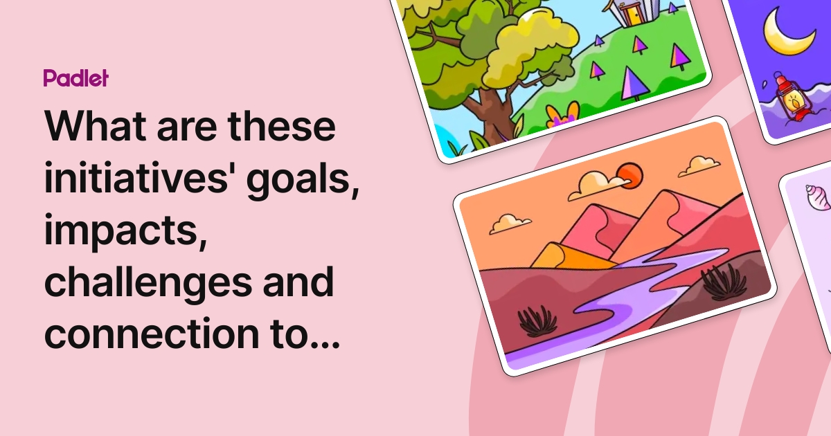 What are these initiatives' goals, impacts, challenges and connection ...