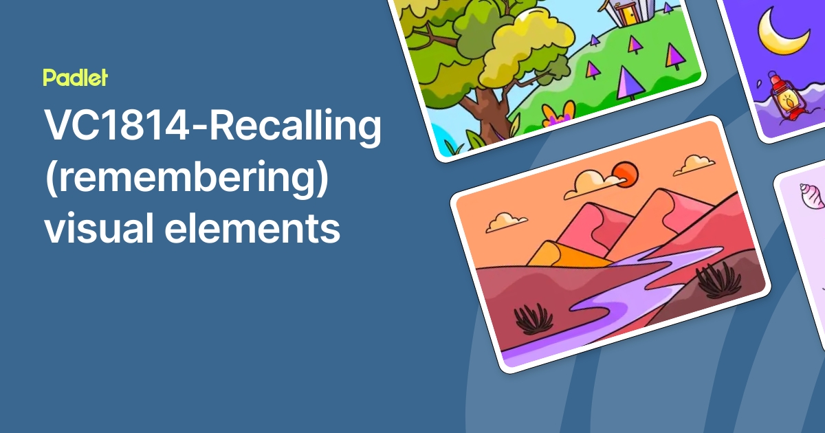 VC1814-Recalling (remembering) visual elements