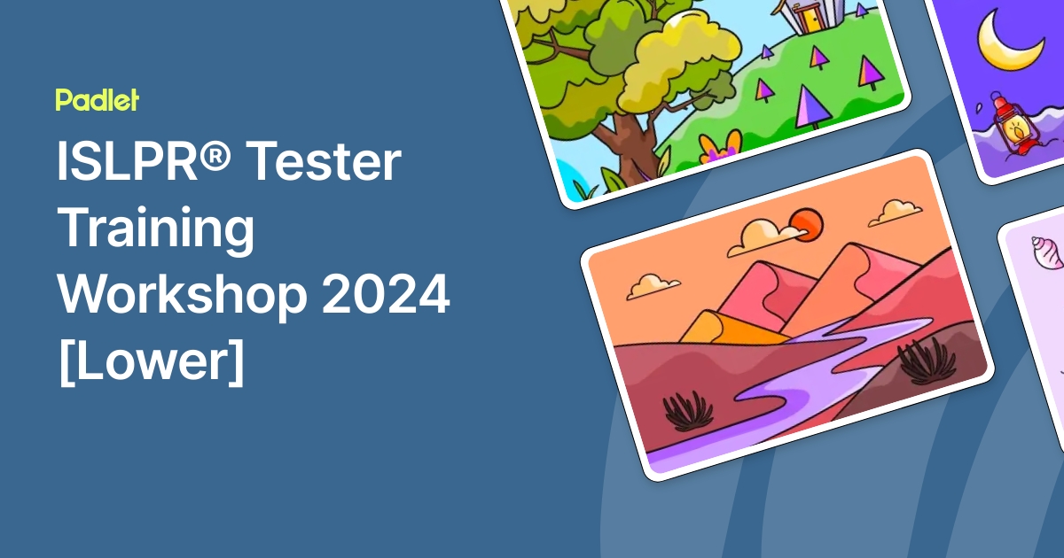 ISLPR® Tester Training Workshop 2024 [Lower]