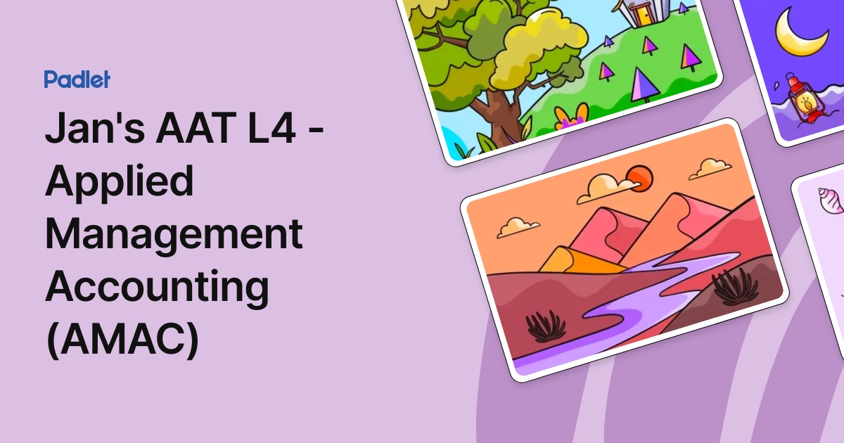 Jan's AAT L4 - Applied Management Accounting (AMAC)