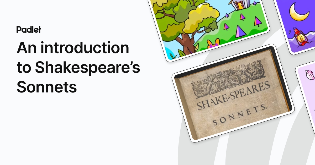 An introduction to Shakespeare’s Sonnets