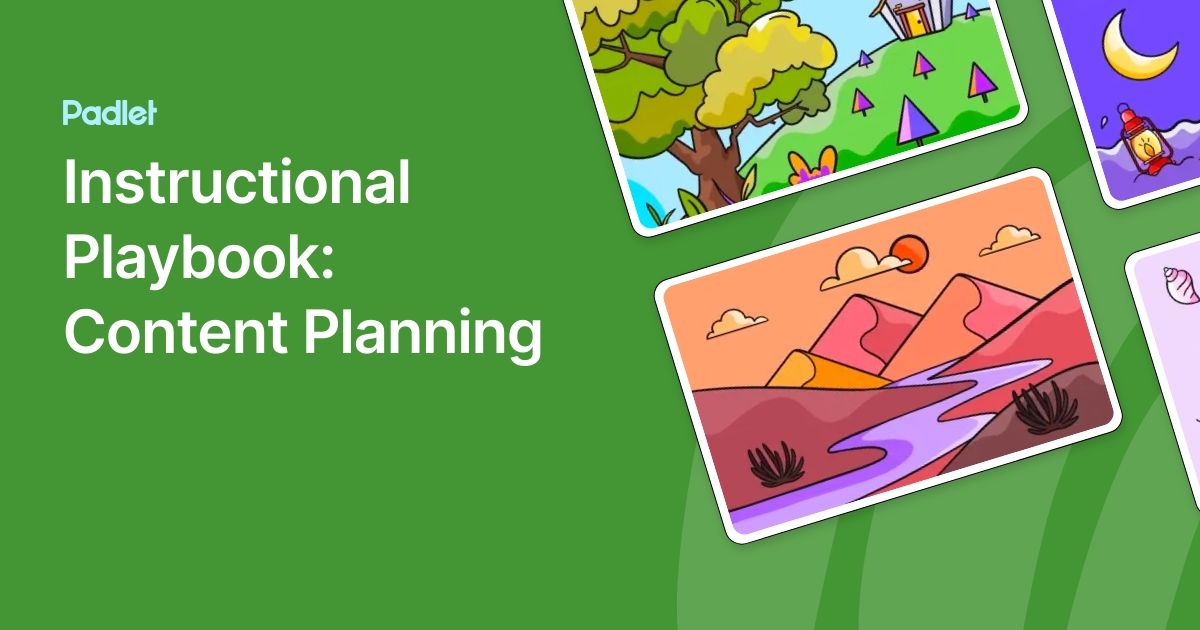 Instructional Playbook: Content Planning
