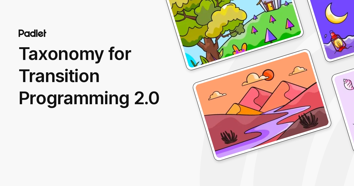 Taxonomy for Transition Programming 2.0