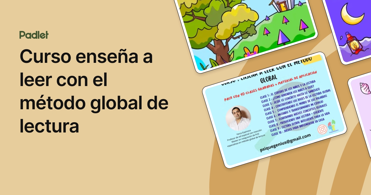 Curso enseña a leer con el método global de lectura