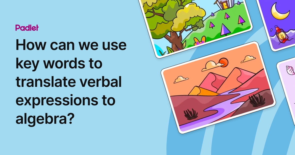 How can we use key words to translate verbal expressions to algebra?