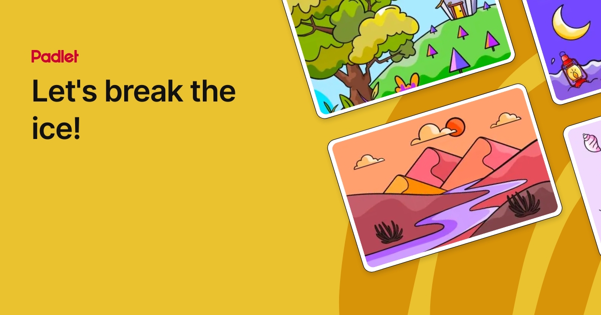 Let's break the ice!