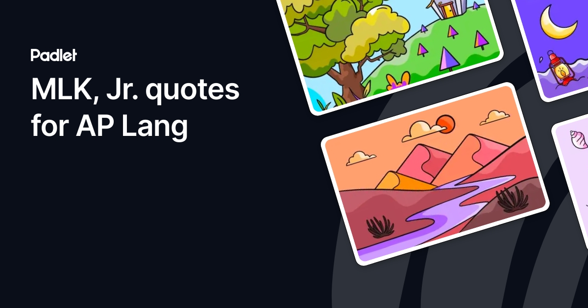 MLK, Jr. quotes for AP Lang