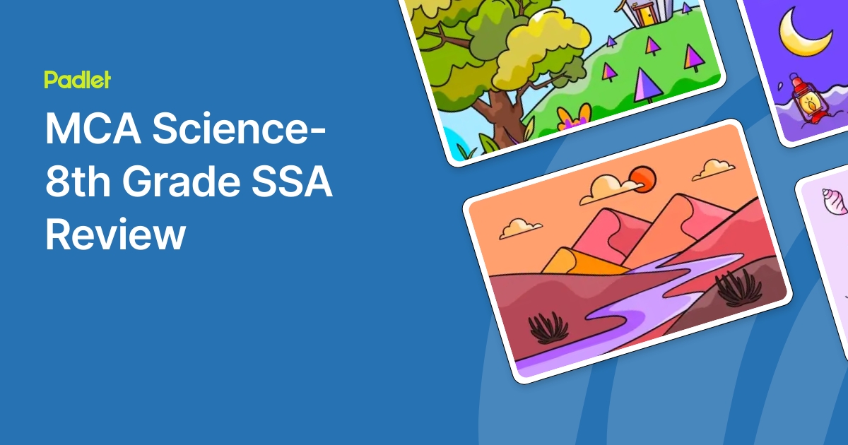 MCA Science- 8th Grade SSA Review