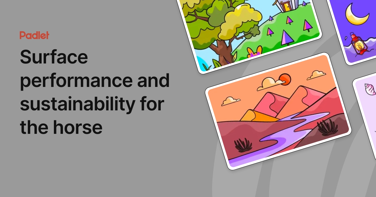 Surface performance and sustainability for the horse