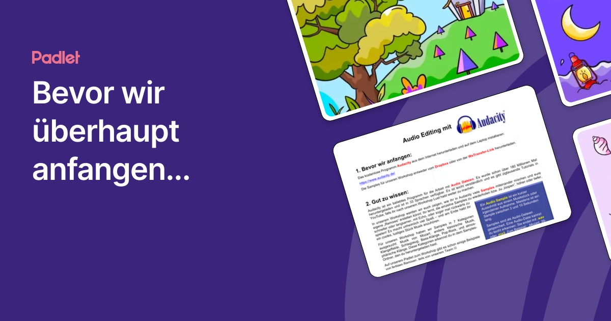 Bevor wir überhaupt anfangen...