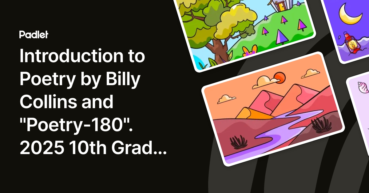 Introduction to Poetry by Billy Collins and "Poetry-180". 2020 10th ...