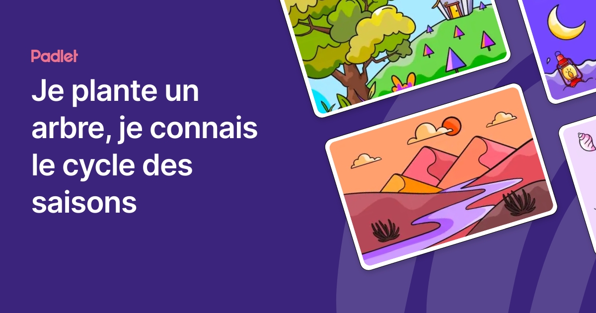 Je plante un arbre, je connais le cycle des saisons