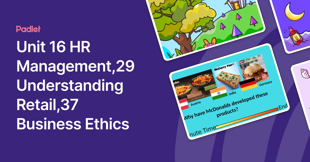 Unit 16 HR Management,29 Understanding Retail,37 Business Ethics