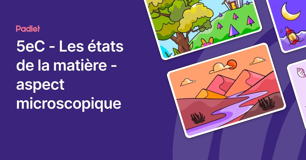 5eC - Les états de la matière - aspect microscopique