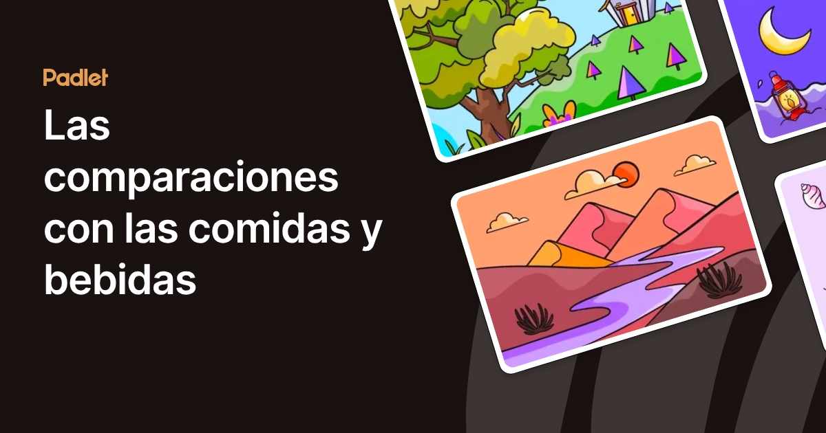 Las comparaciones con las comidas y bebidas