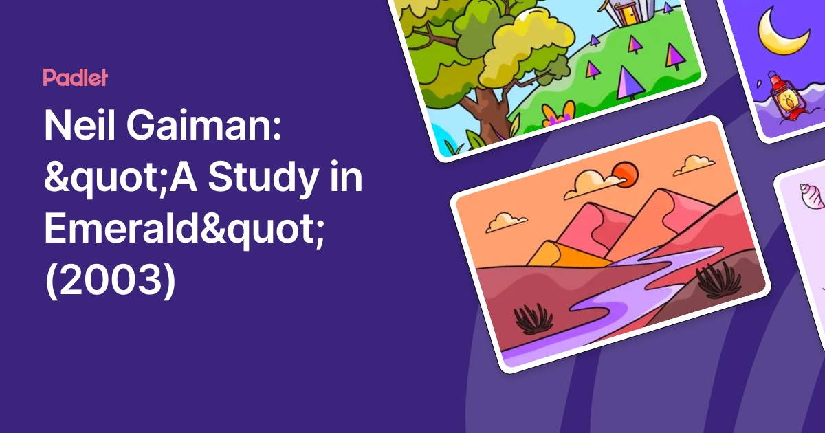 Neil Gaiman: "A Study in Emerald" (2003)