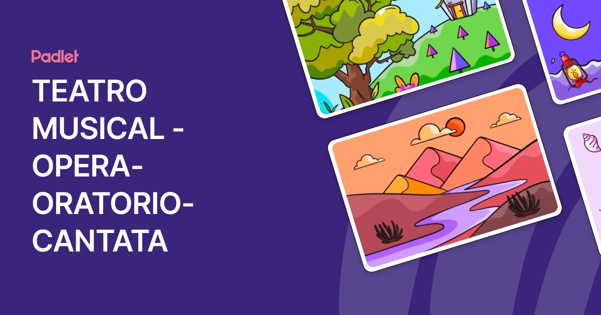 TEATRO MUSICAL - OPERA-ORATORIO-CANTATA